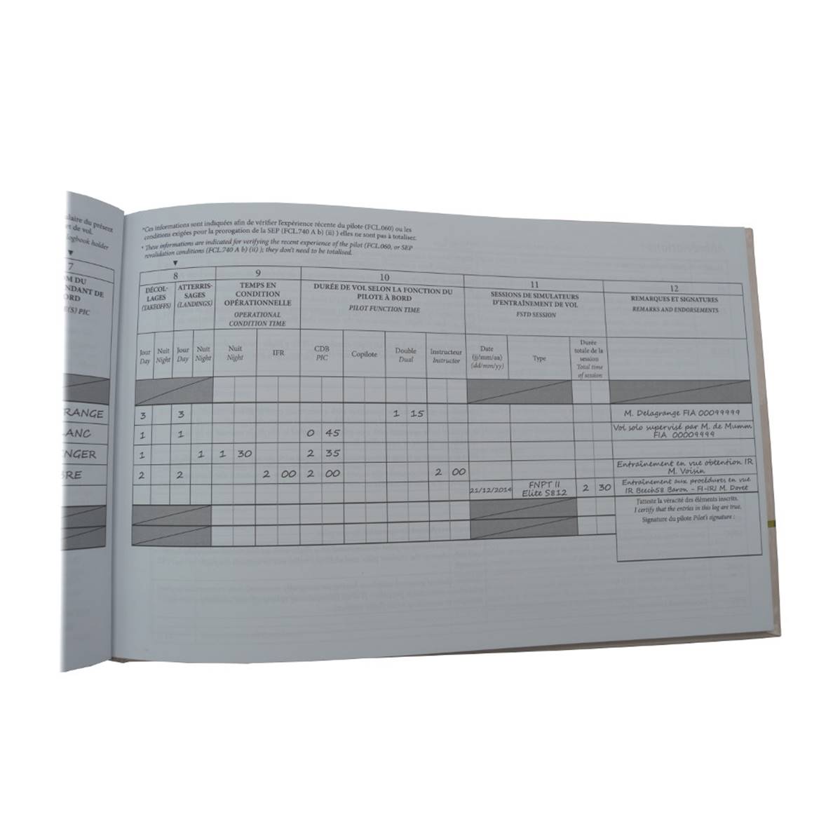 logbook plane / helicopter