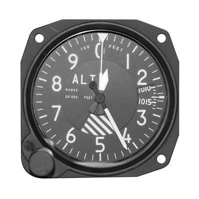 Altimeter 3 Pointer 20000FT 80 mm | Aeronautical Shop ULM TECHNOLOGIE